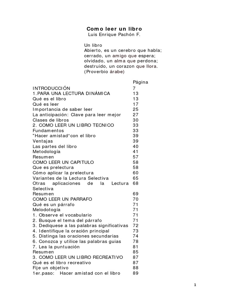 Como Leer Un Libro Pdf
