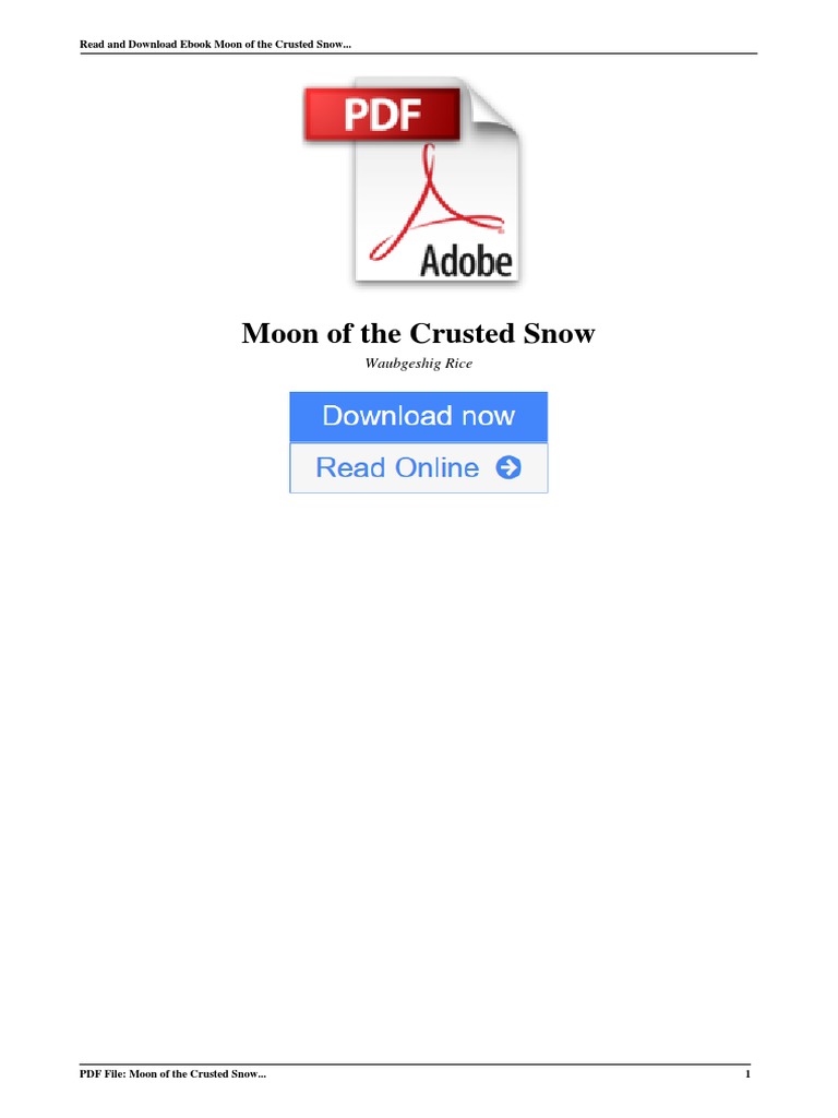 Moon of The Crusted Snow | PDF | Apocalyptic And Post Apocalyptic Fiction