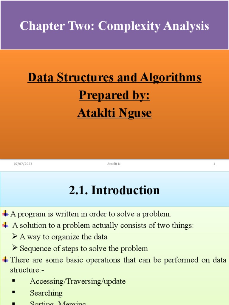 Chapter Two Complexity Analysis | PDF | Data Type | Computational Complexity Theory