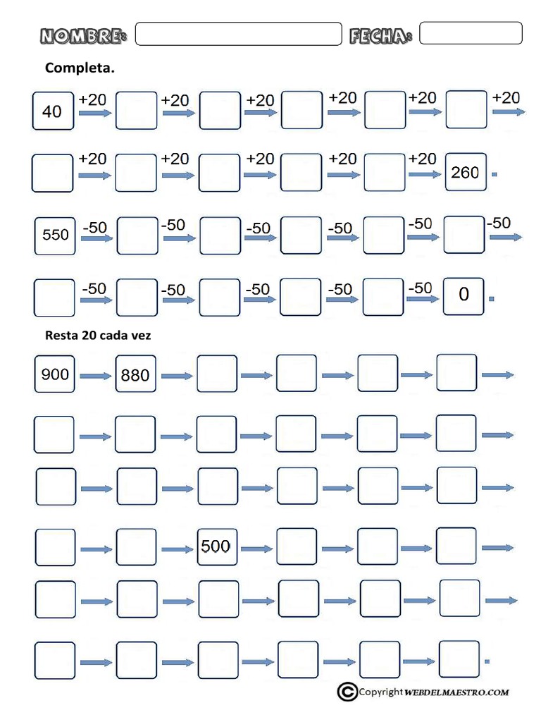 Series Numericas 2 Primaria | PDF