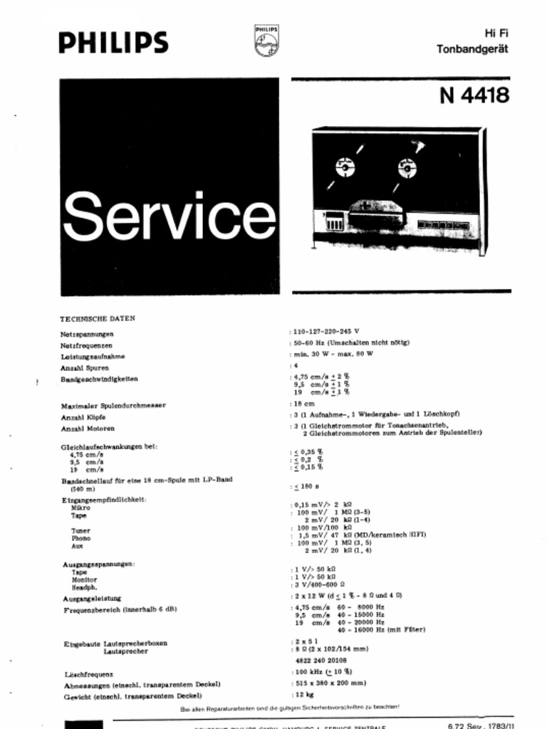 Philips n4418 | PDF