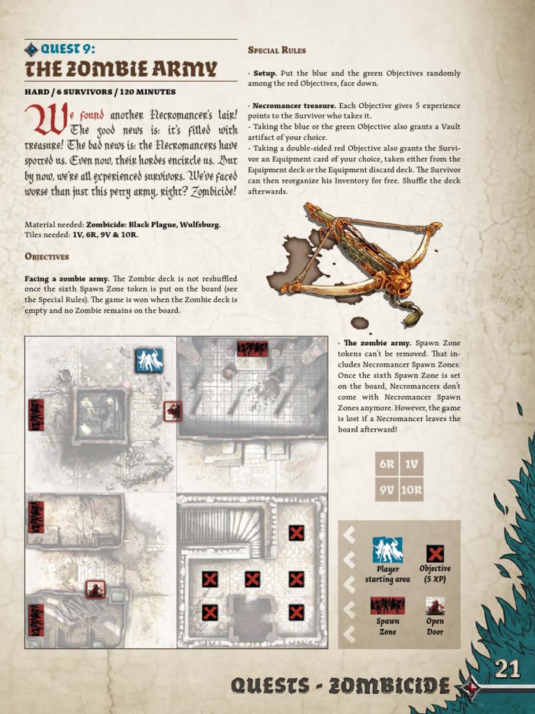The Zombie Army: Quests - Zombicide | PDF