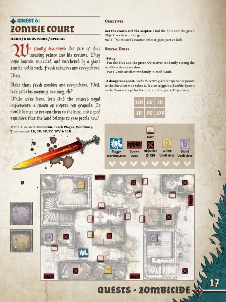 Zombie Court: Quests - Zombicide | PDF