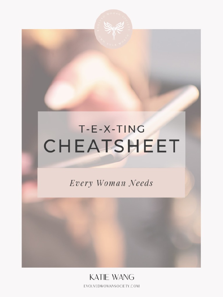 Texting Cheatsheet | PDF | Flirting