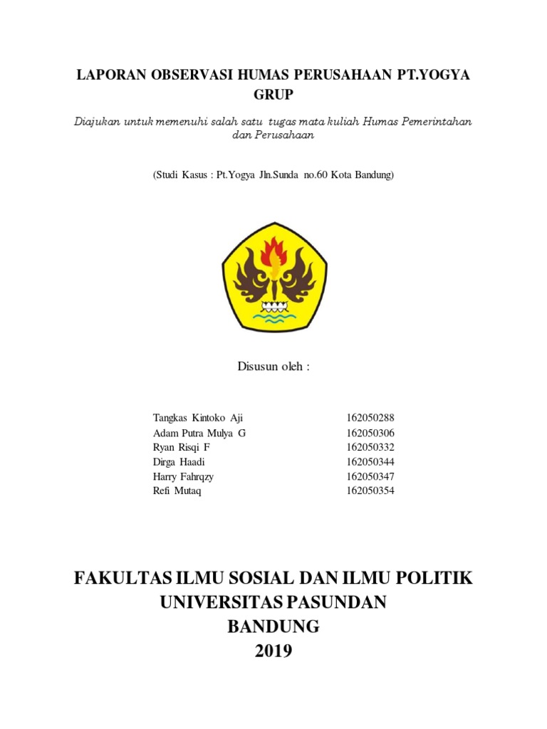 Laporan Observasi Humas Perusahaan PT | PDF