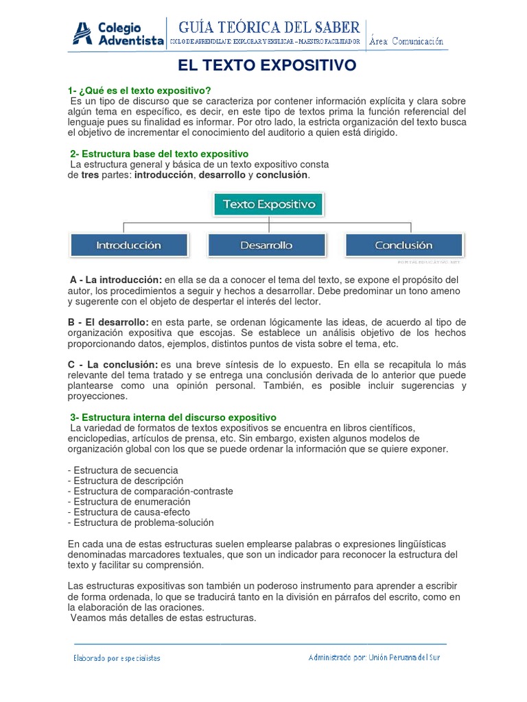 Ficha El Texto Expositivo | PDF | Madre Teresa