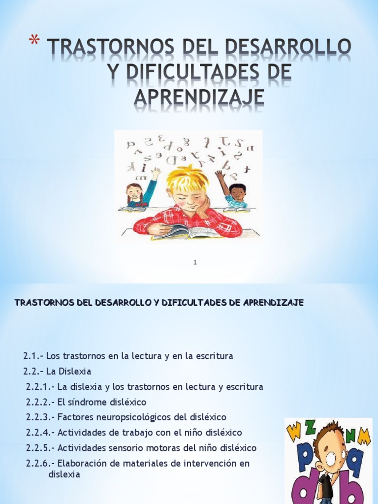 Trastornos Del Desarrollo y Dificultades de Aprendizaje | PDF | Trastorno del desarrollo | Palabra