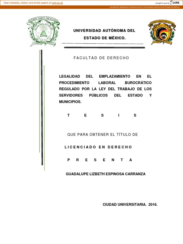 Guadalupe Lizbeth Espinosa Carranza (2016) | PDF | Derecho laboral | Salario