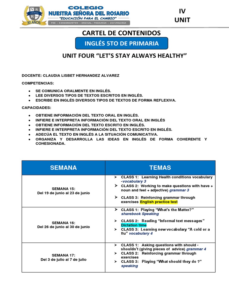 Cartel de 5°grado | PDF