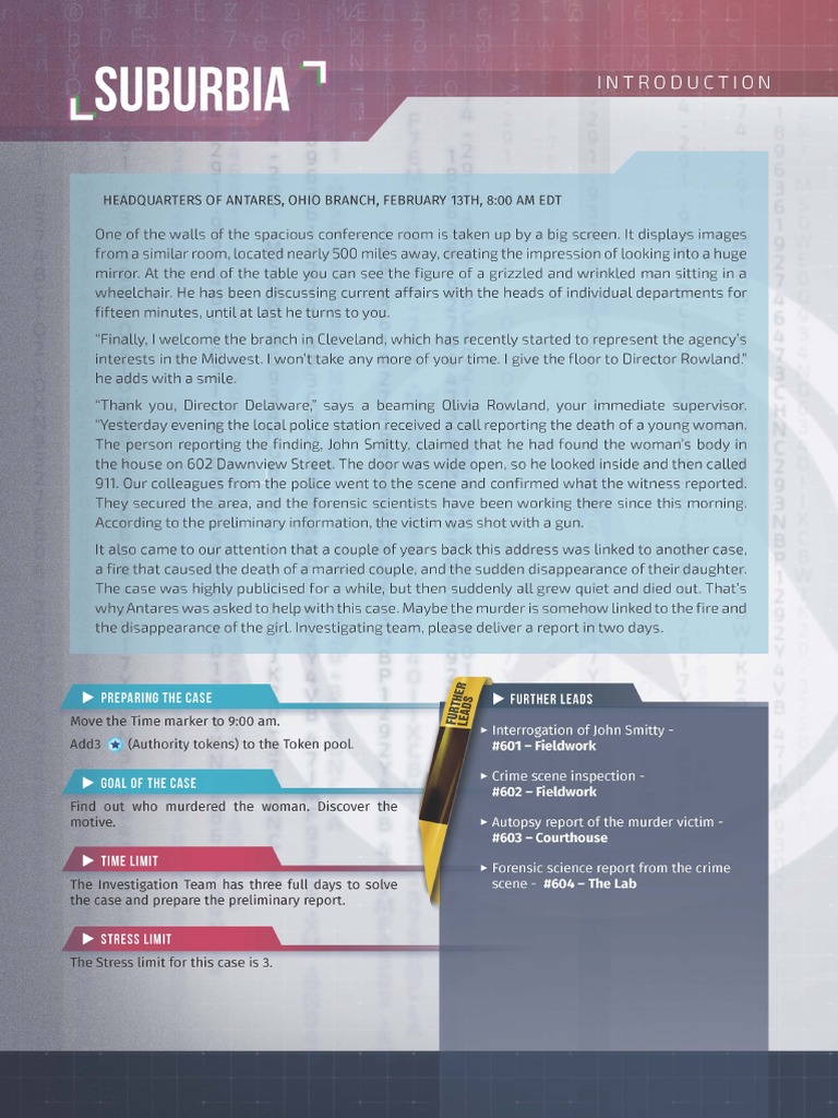 Detective - A - Modern - Crime - Board - Game - Introduction Case 6.en ...