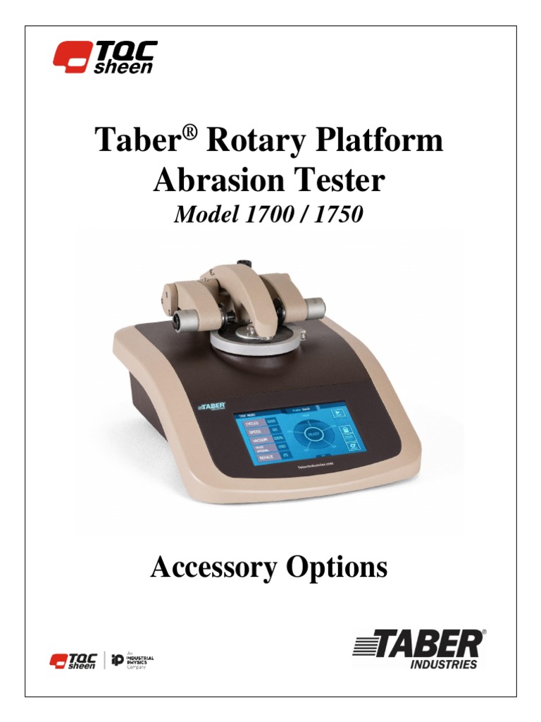 TB0158 Taber Rotary Patform m044 1 | PDF | Wear | Abrasive