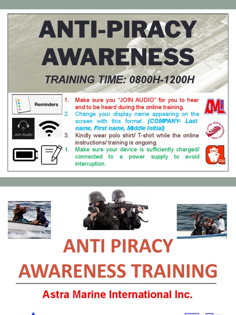 Anti-Piracy Awareness Training Overview | PDF | Piracy | Ships