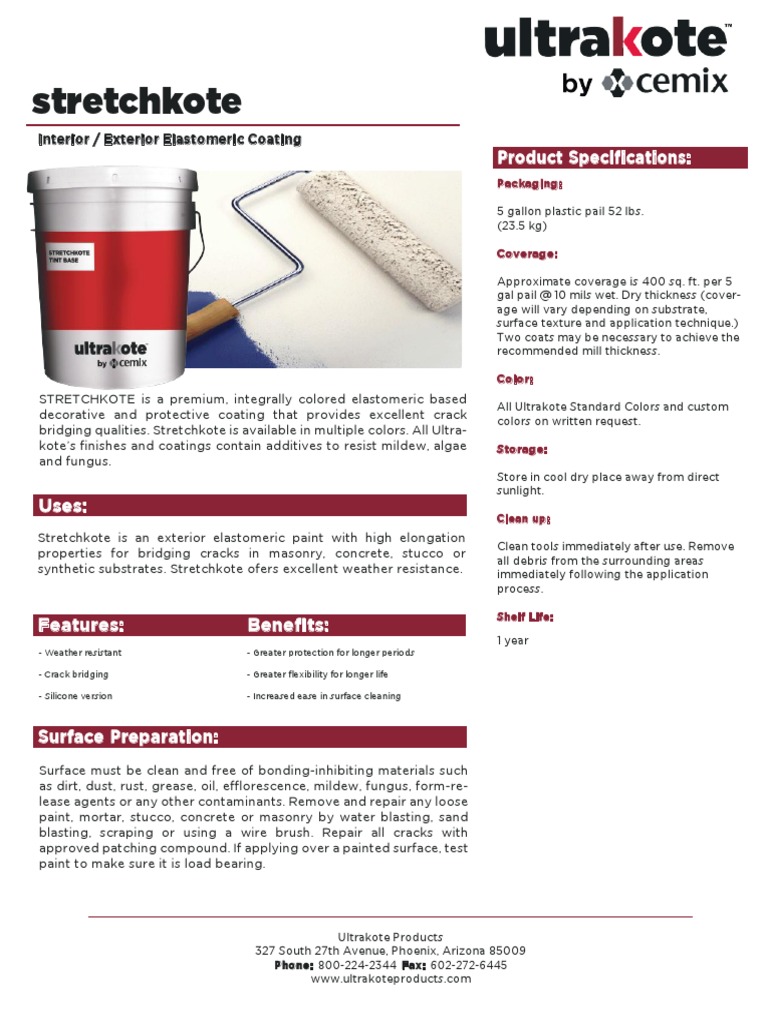 Ultrakote Stretchkote 2022 Min | PDF | Materials | Building Materials