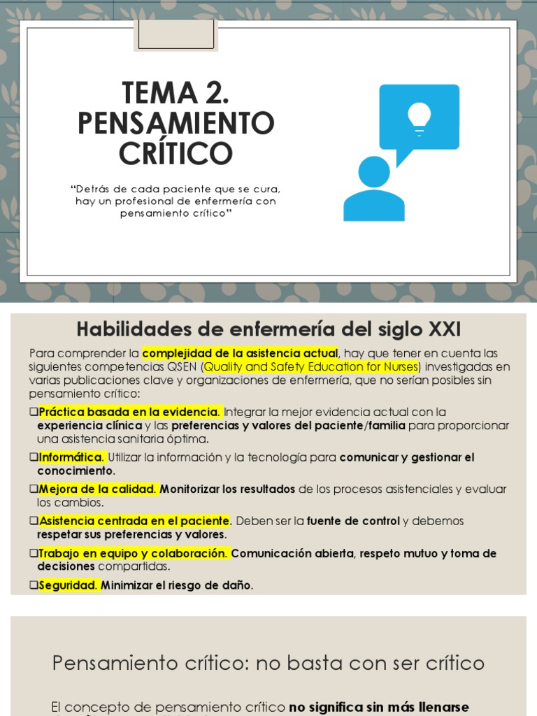 Tema 2. Pensamiento Crã Tico | Descargar gratis PDF | Pensamiento ...