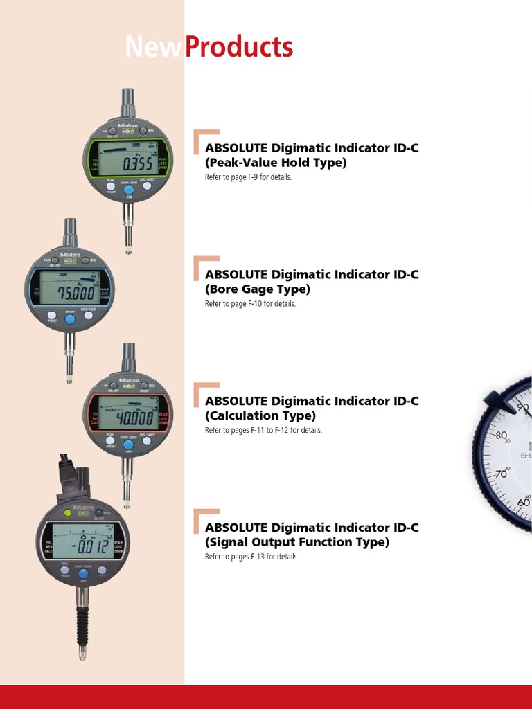 Mitutoyo Digital Dial Indicator | PDF | Accuracy And Precision | Usability