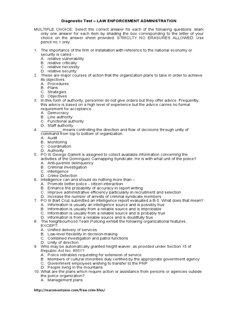 Law Enforcement Administration | PDF | Police | Military Intelligence