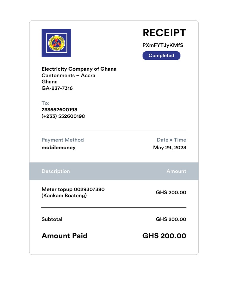 Ecg Power Receipt Pxmfytjykmfs | PDF