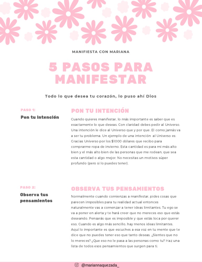 5 Pasos para Manifestar | PDF