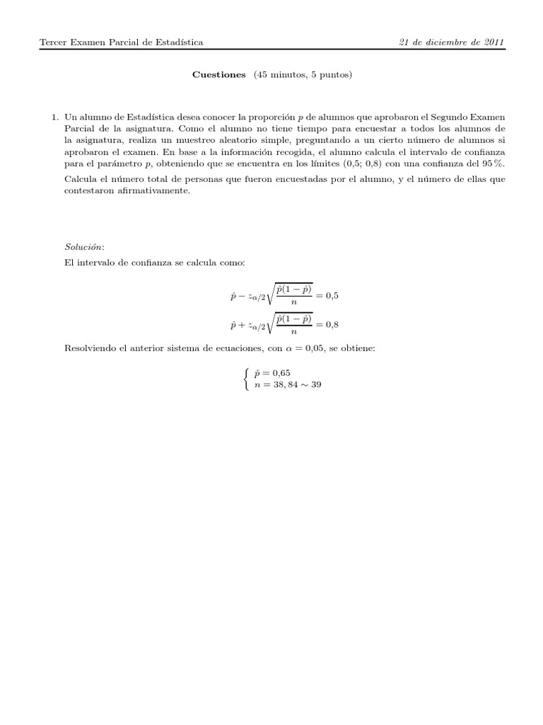 Examen3 v2 Resuelto | PDF | Estimador | Error medio cuadrado