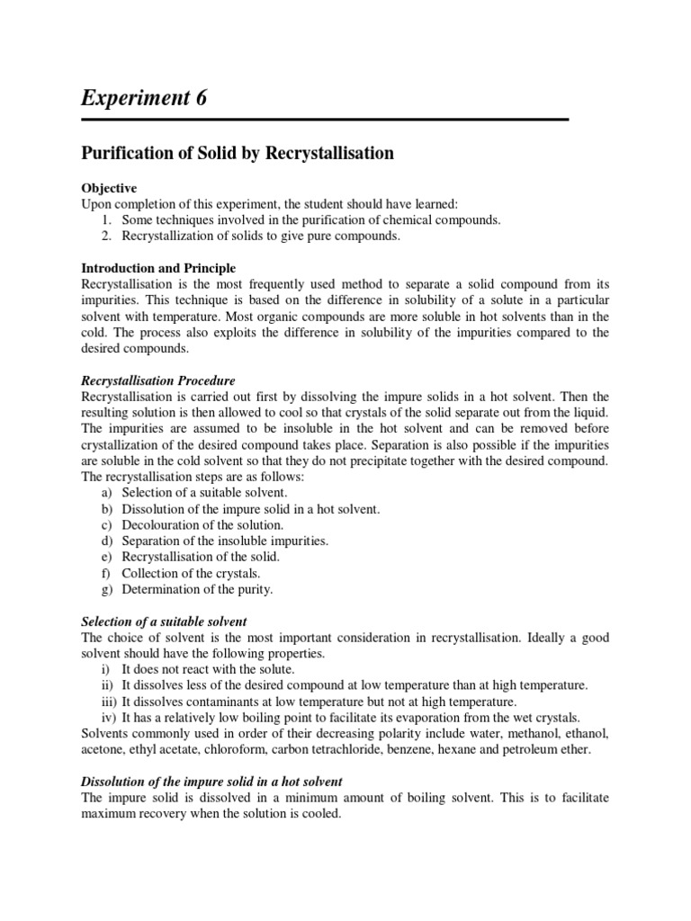 Experiment 6 - Sem2 | PDF | Chemistry | Chemical Processes