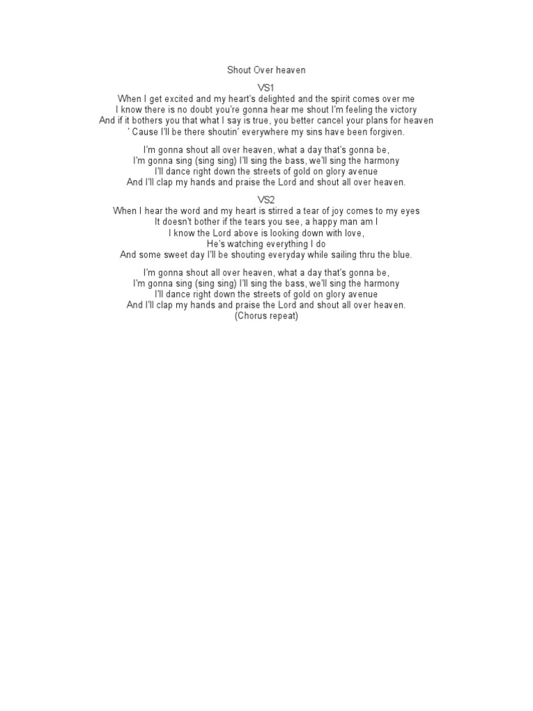 Shout Over Heaven | PDF | Art | Religion & Spirituality