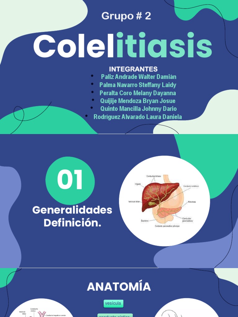 COLELITIASIS | PDF | Vesícula biliar | Bilis