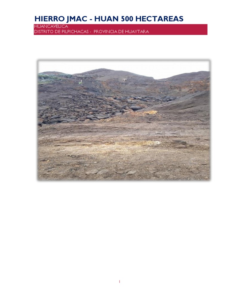 Proyecto de Financiamiento de Hierro Magnetita Jmac-Huan - Share | PDF | Minería | Perú