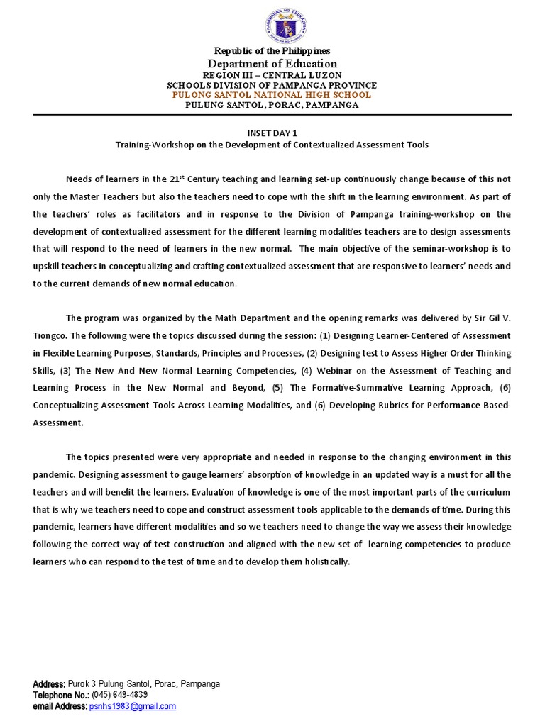 Inset Reflections Pdf