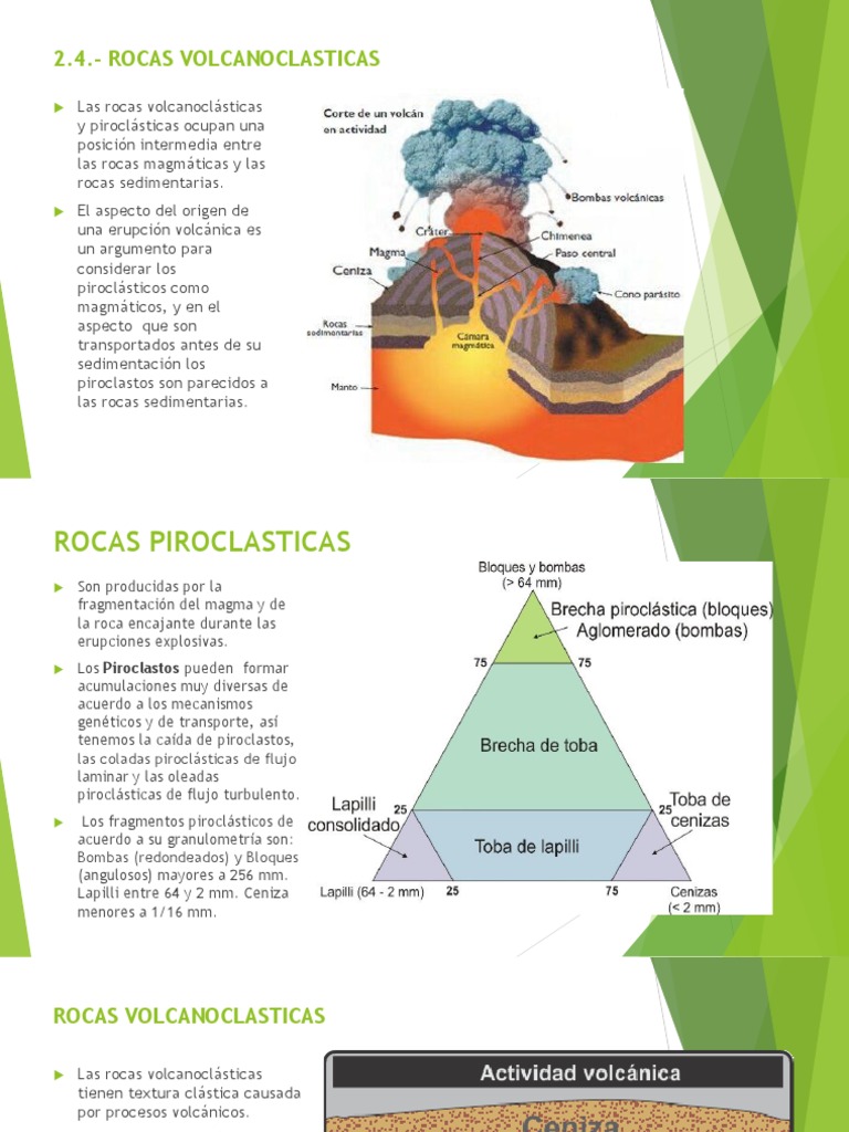 Rocas Volcanoclásticas y Piroclásticas | PDF | Roca (geología) | Roca ...