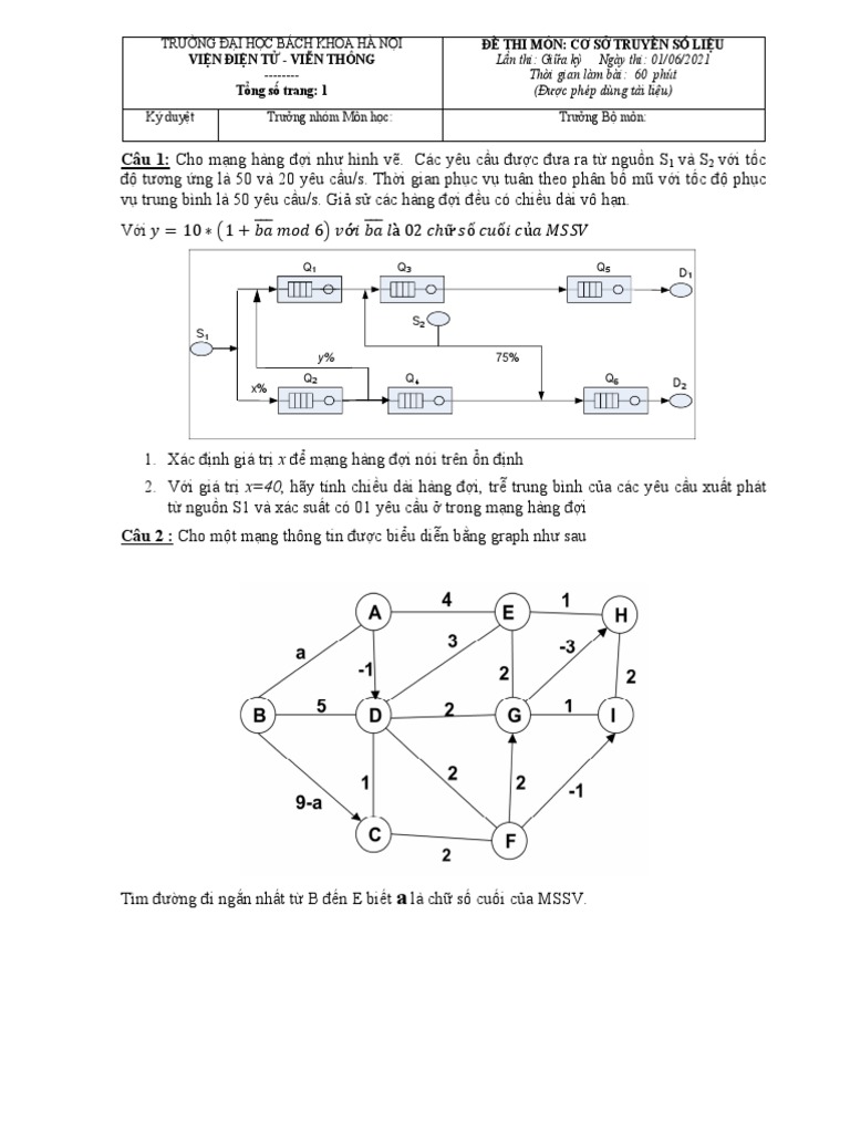 De Thi Giua Ky CSTSL 20202 | PDF