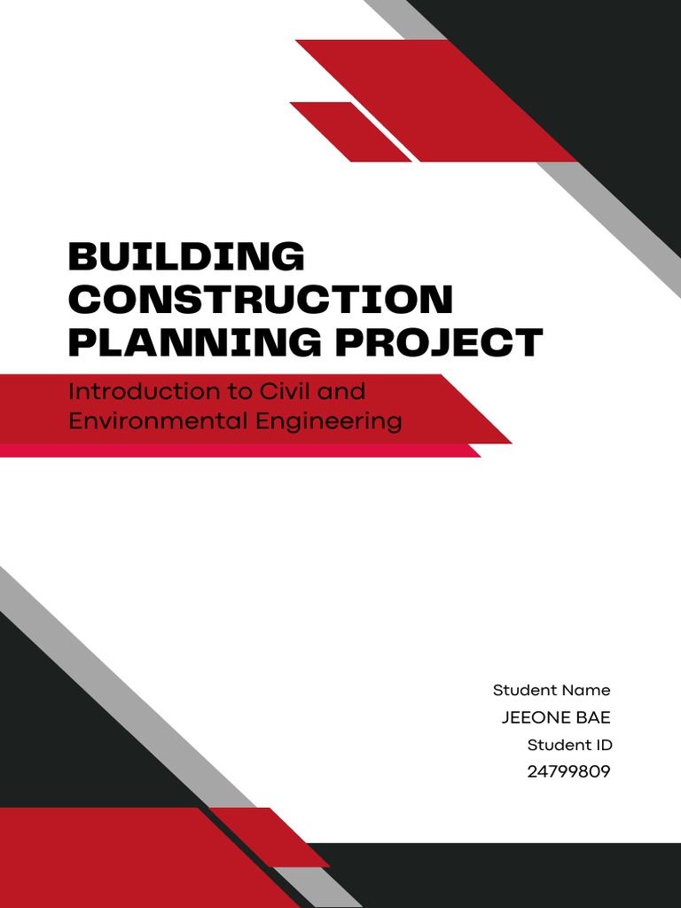 Intro To Civil Assignment 5 Building Construction Planning Project ...