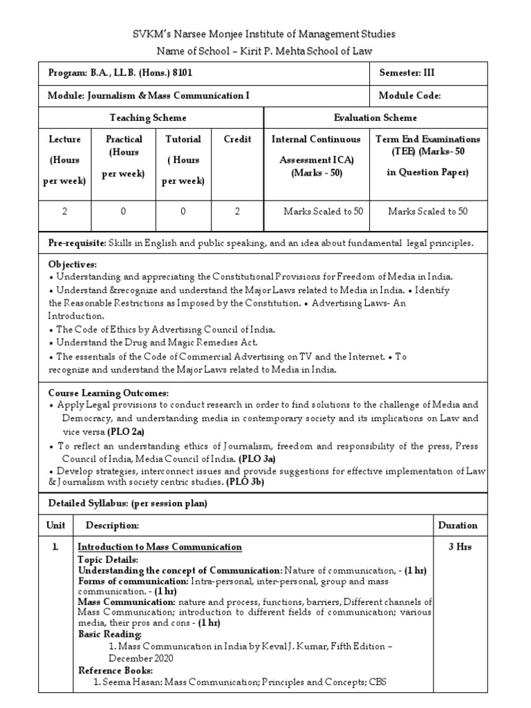 Journalism And Mass Communication I Pdf Journalism Television