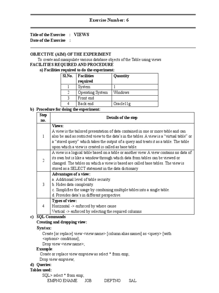 Views PDF | Download Free PDF | Table (Database) | Computer Data Views PDF | Download Free PDF | Table (Database) | Computer Data
