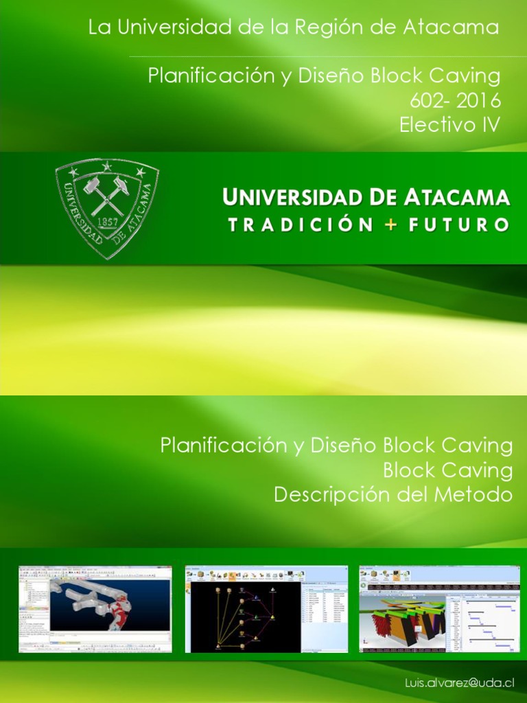 UDA 2016 Metodo Block Caving | PDF | Minería | Sector secundario de la ...