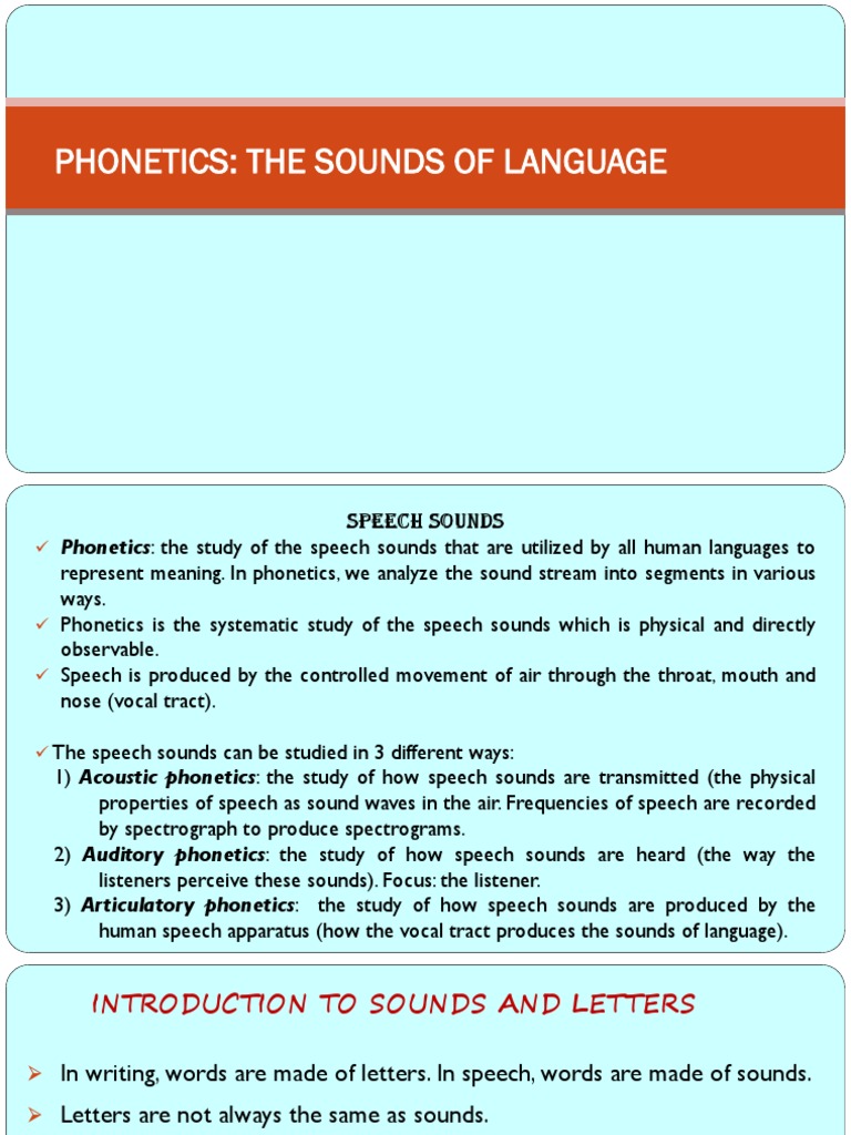 Meeting 3 & 4 - Phonetics (The Sounds of Language) | PDF | Phonetics ...
