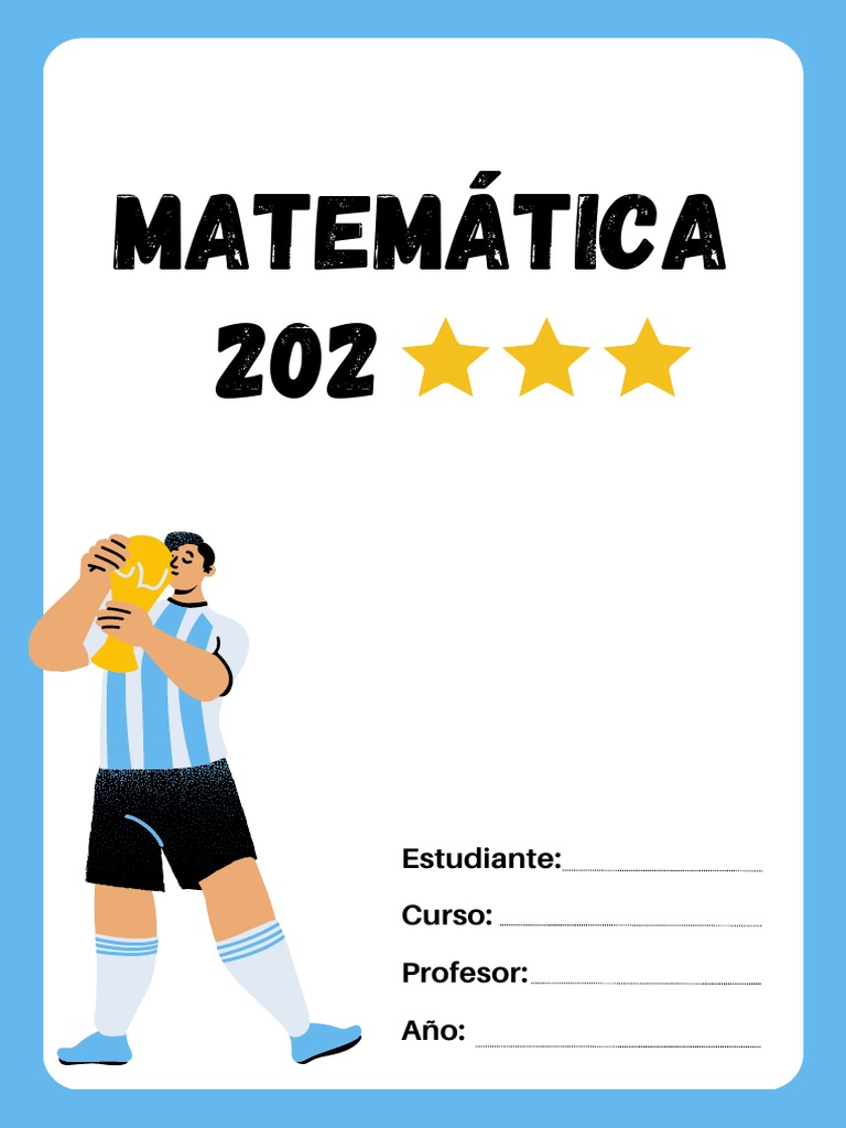 Dibujo A Mano Niño Matemáticas Carátula A4 | PDF