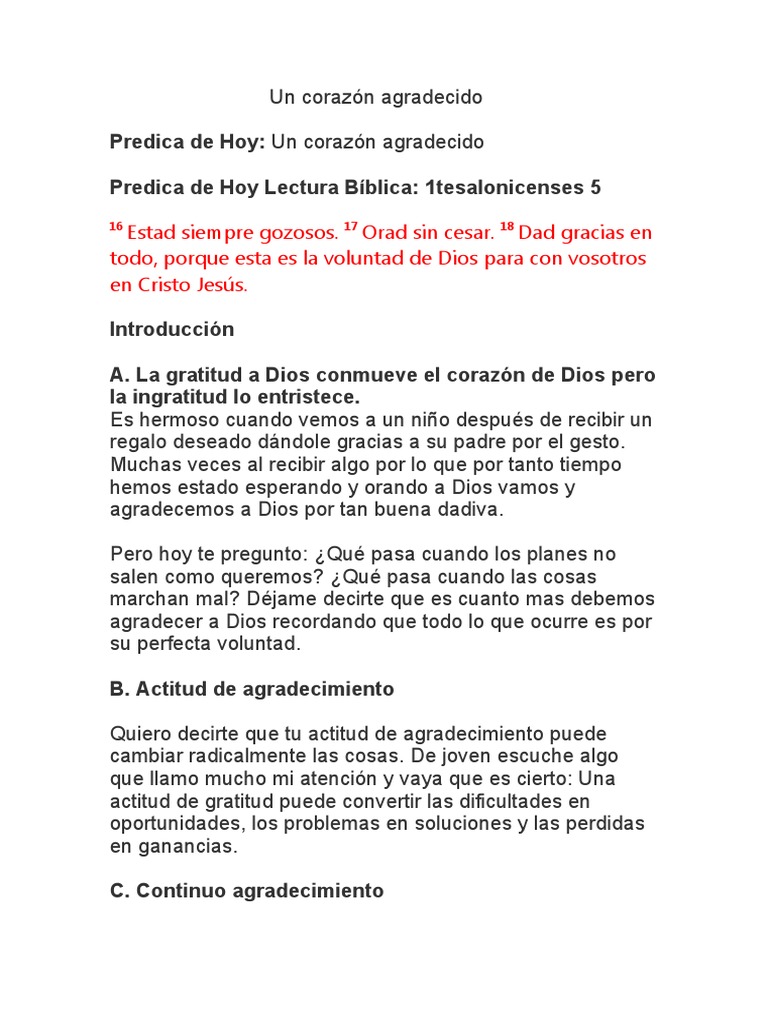 Un Corazón Agradecido | PDF | Jesús | Pablo el apóstol