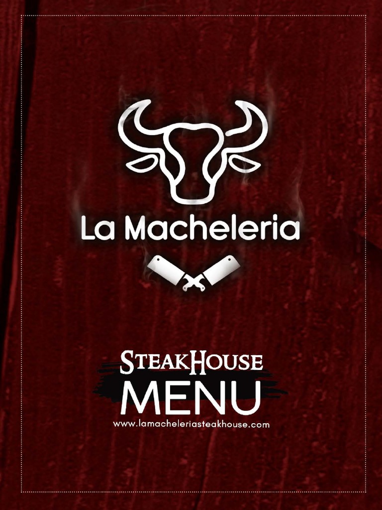 Menu La Macheleria Steakhouse | PDF
