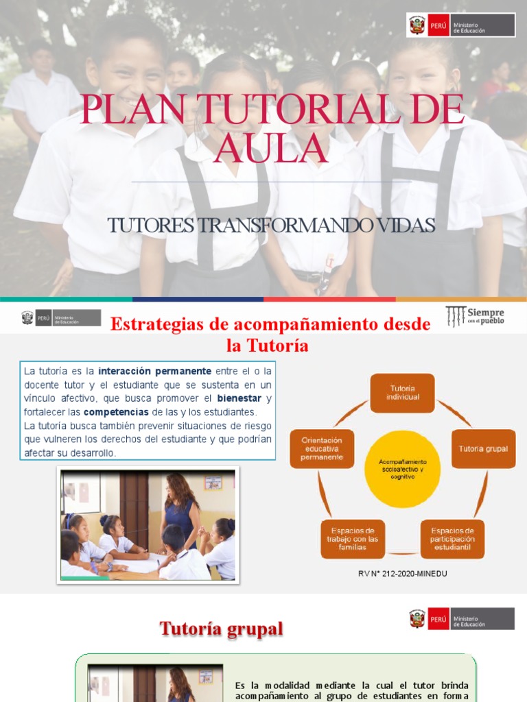 Plan Tutorial de Aula | PDF | Crecimiento personal y profesional