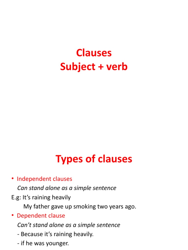 Understanding Different Clauses | PDF | Noun | Plural