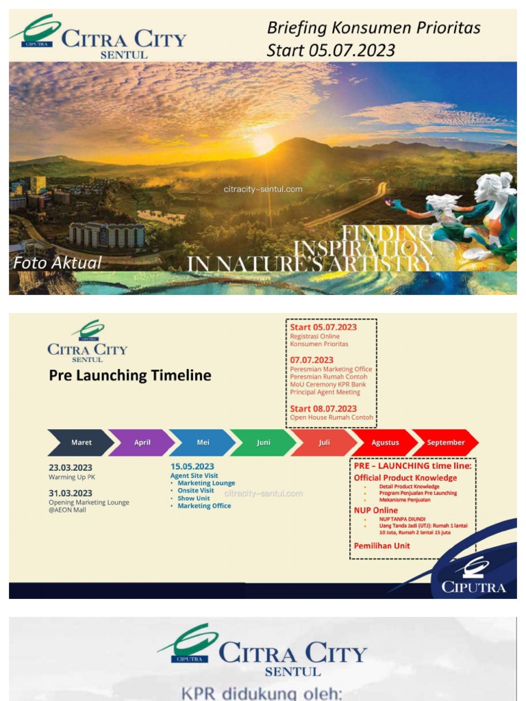 Brosur Citra City Sentul Pre-Launching Perdana 2023 | PDF