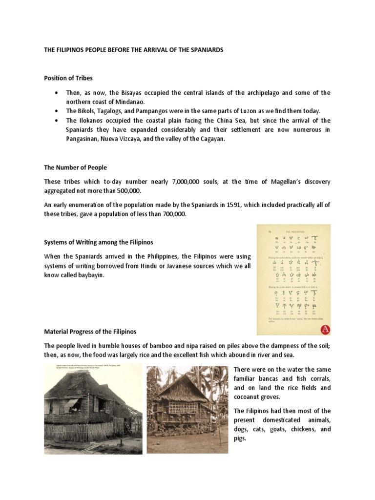 The Filipinos People Before The Arrival of The Spaniards | PDF ...