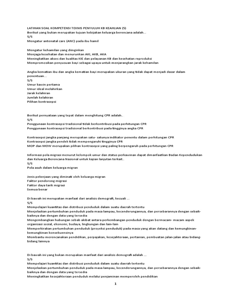 Latihan Soal 5 | PDF