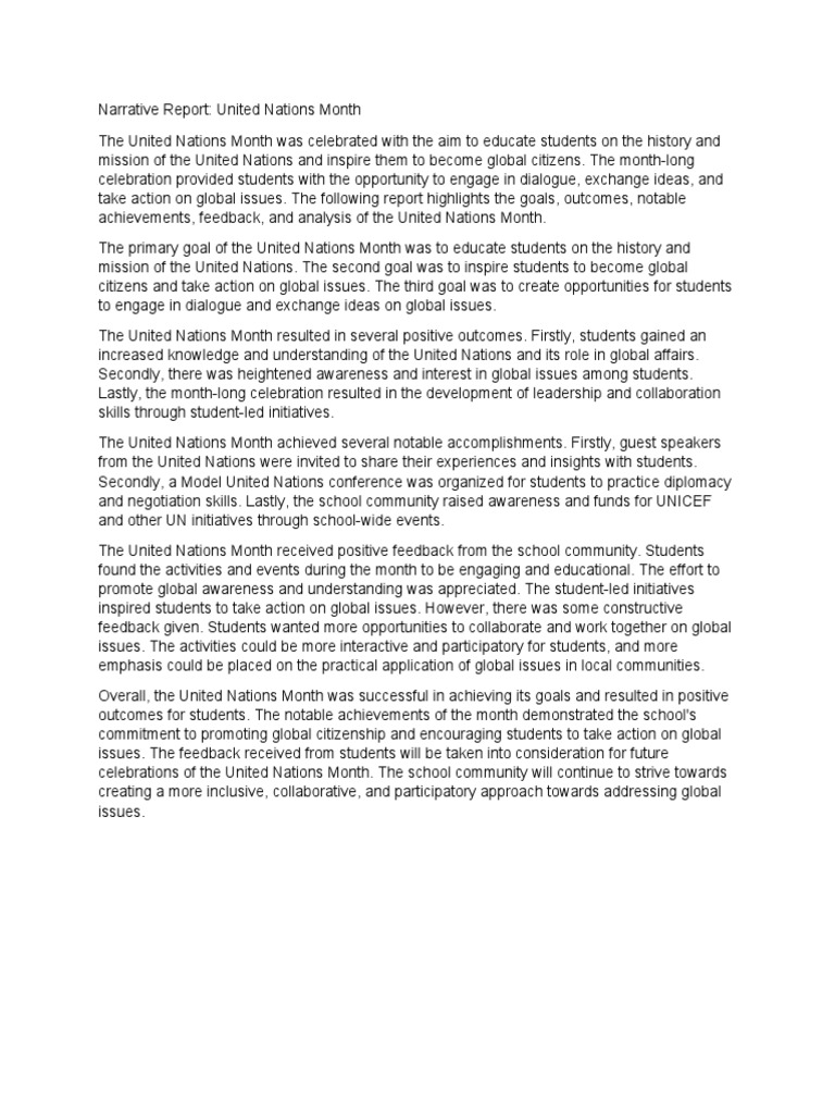 Narrative Report | PDF