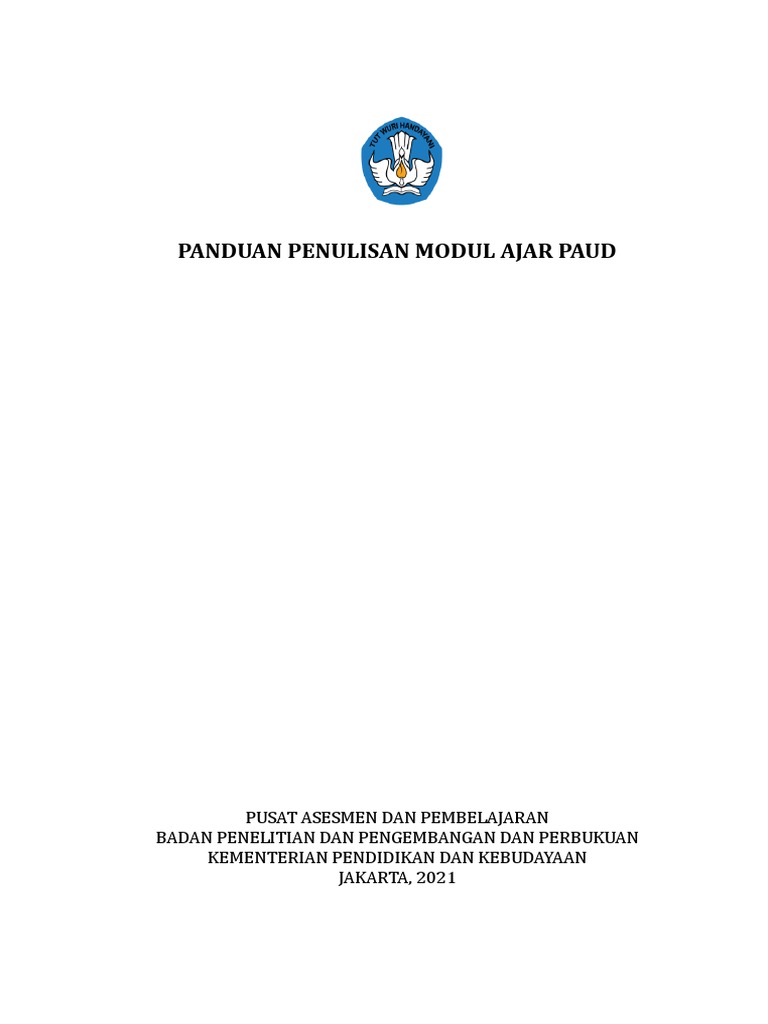 Panduan Penulisan Modul Ajar Paud Rev | PDF | Karier & Perkembangan