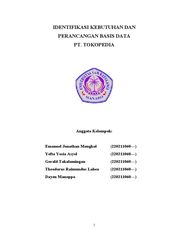Perancangan Basis Data Tokopedia | PDF | Bisnis