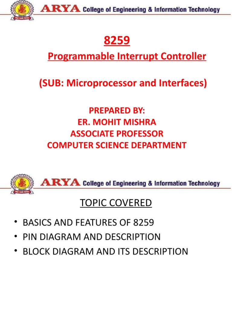 8259 PIC: Features and Diagrams | PDF | Input/Output | Computer ...