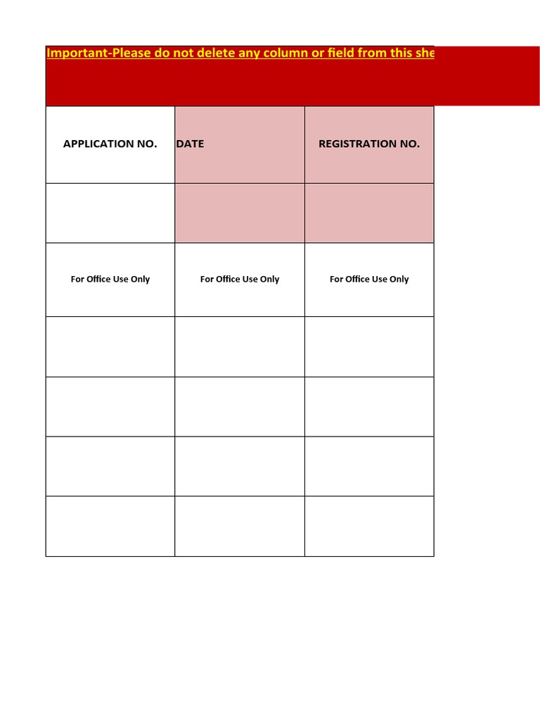 Engineering Registration Application Form | PDF | Service Industries