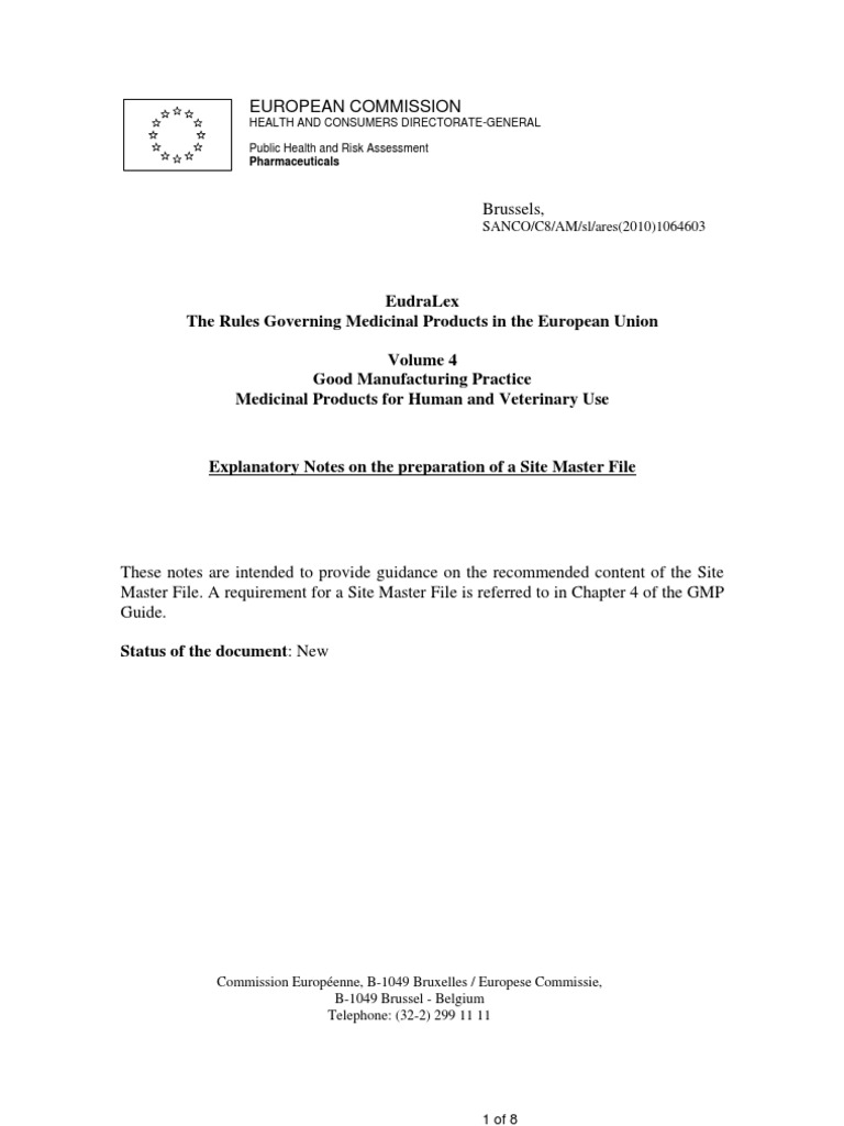 2011 Site Master File en | PDF | Quality Management System | Hvac