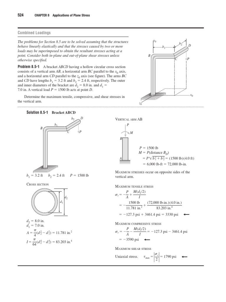 Combined Loadings | PDF | Stress (Mechanics) | Applied And Interdisciplinary Physics